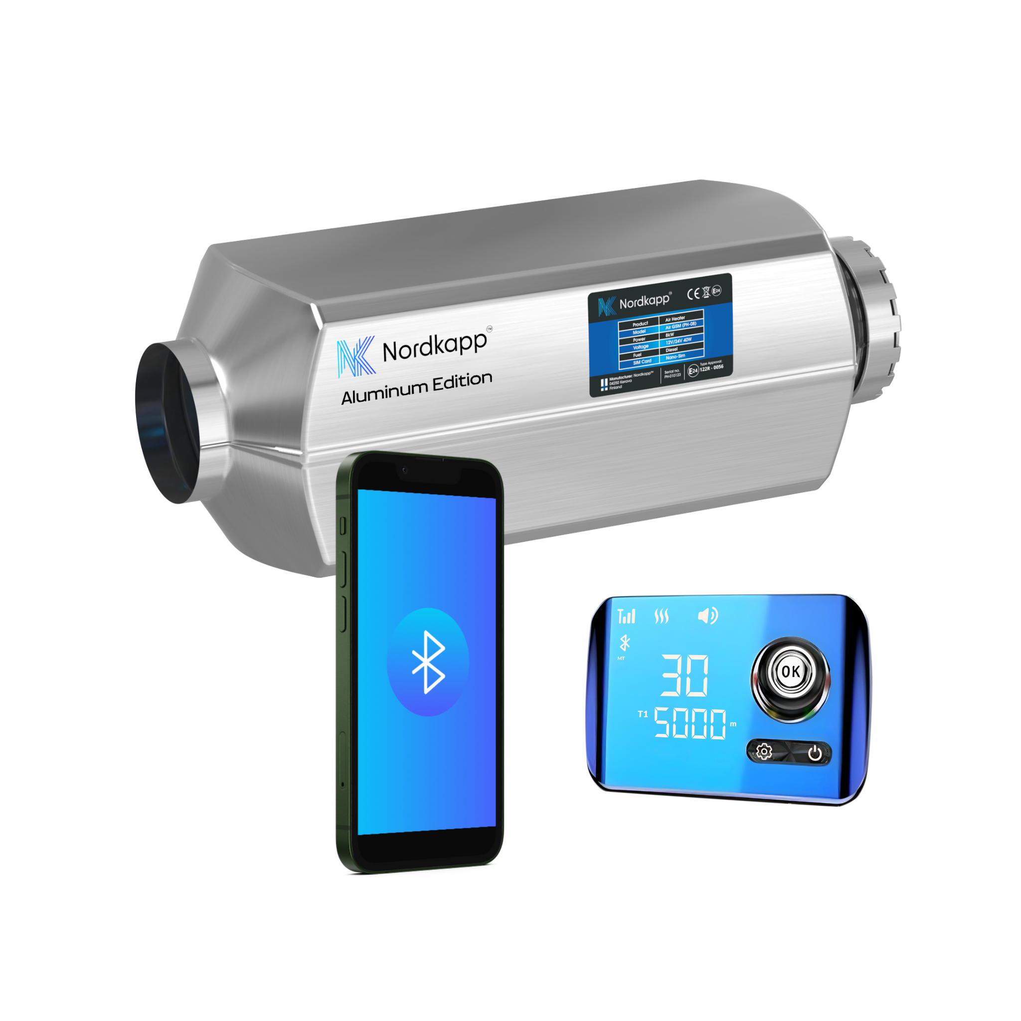 Air Bluetooth Diesel Air Heater 2kW 12V/24V – Nordkapp