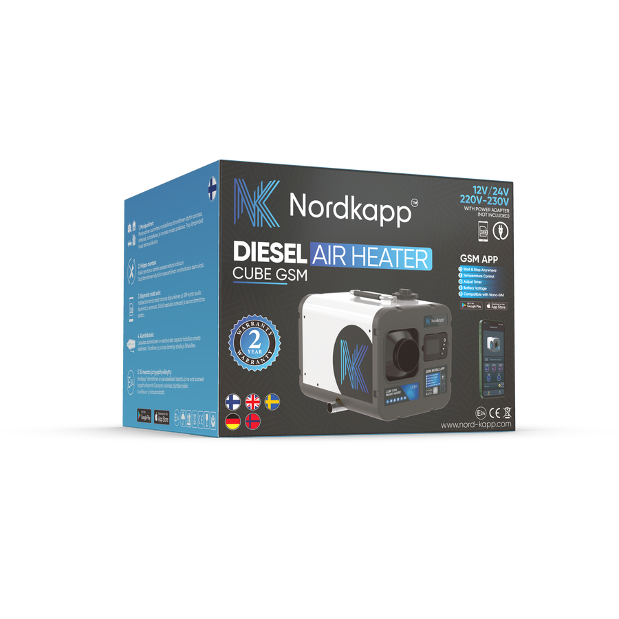 Cube GSM 4G/﻿5G 5kW & 8kW Diesel Air Heater – Nordkapp