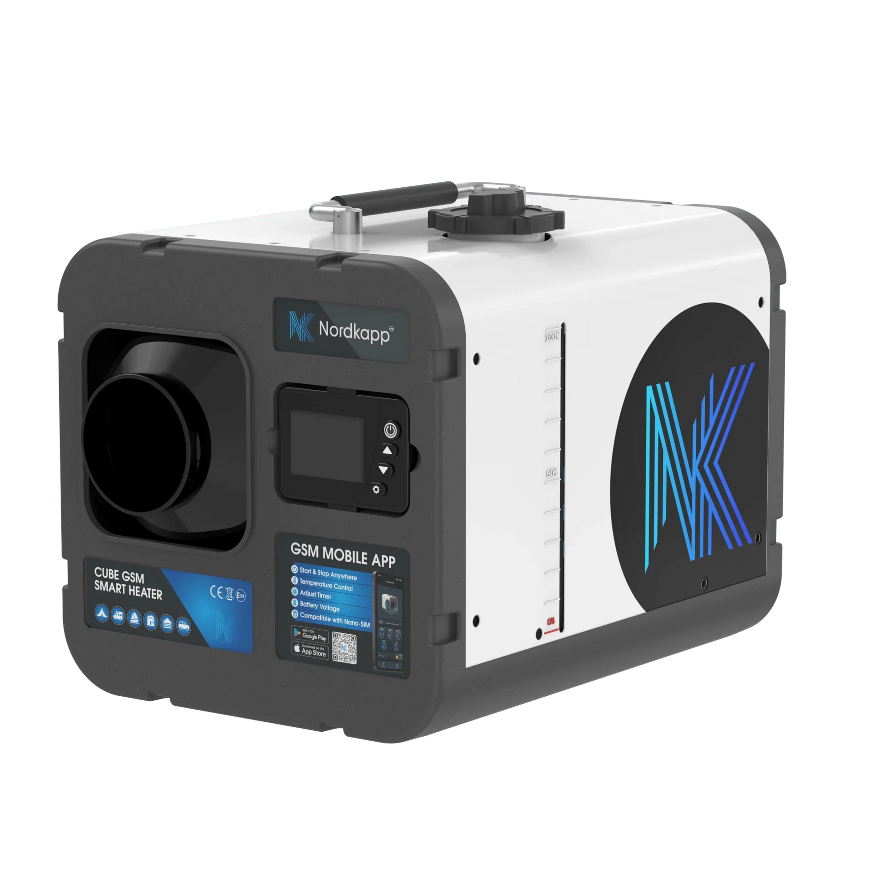 Cube GSM 4G/﻿5G 5kW & 8kW Diesel Air Heater – Nordkapp